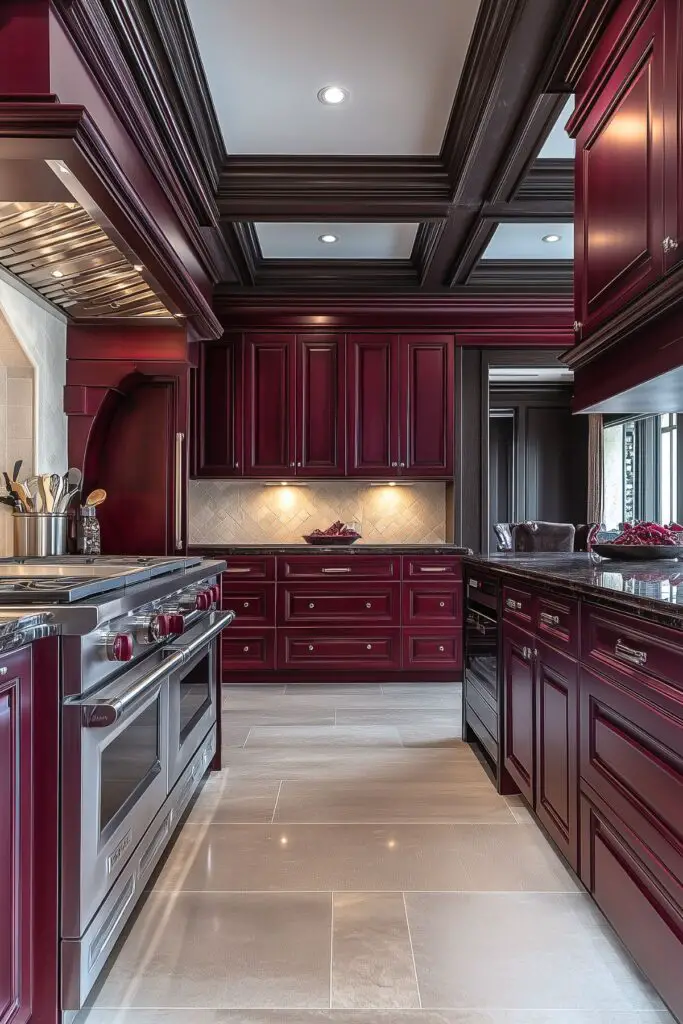 Burgundy Kitchen Trends in Modern Designs