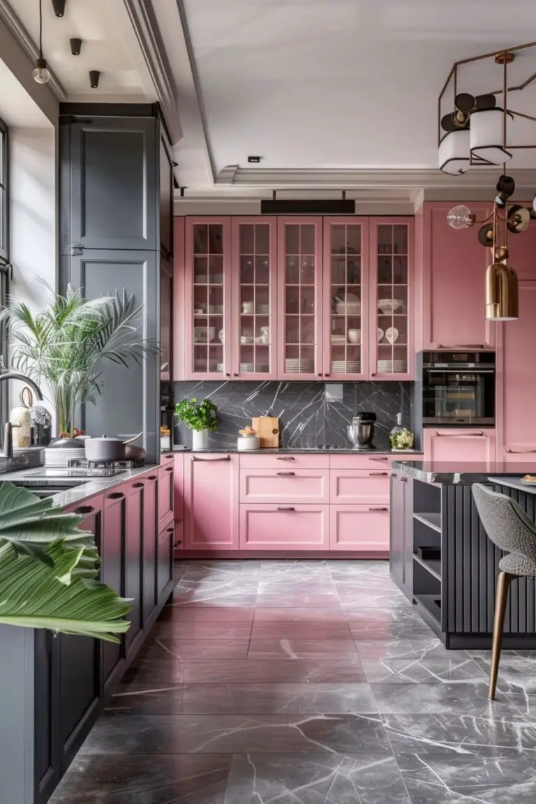 Charcoal and Pink Kitchens A Trendy Color Combination
