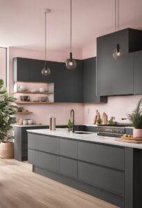 Charcoal and Pink Kitchens A Trendy Color Combination