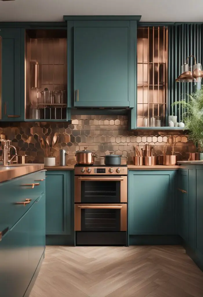 Teal and Copper Kitchen: A Perfect Combination for a Modern Look ...