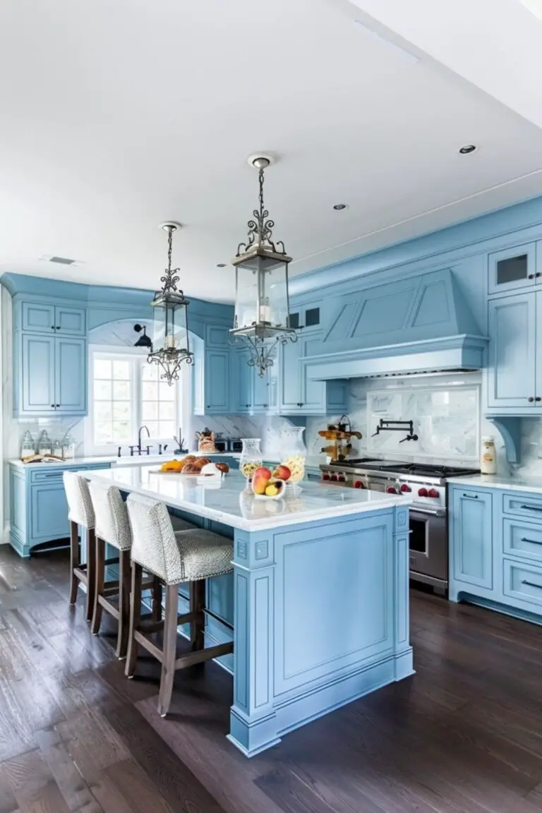 Powder Blue Kitchen: A Fresh and Serene Look for Your Home - Kitchen ...