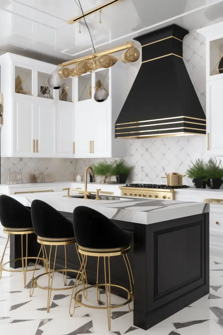 Black, White, and Gold Kitchens: Elegant Kitchen Design