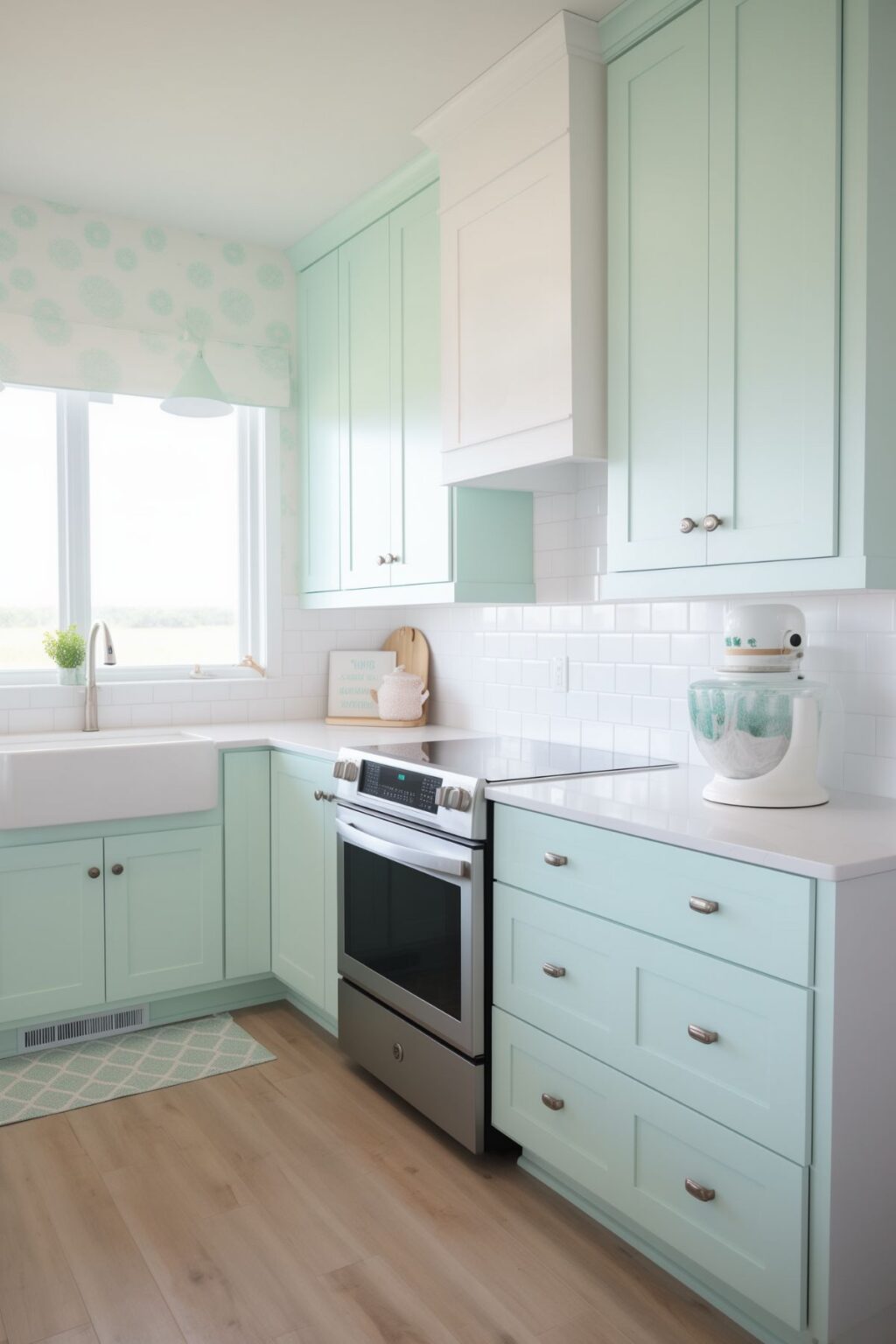 Seafoam Green Coastal Kitchens: A Refreshing Twist