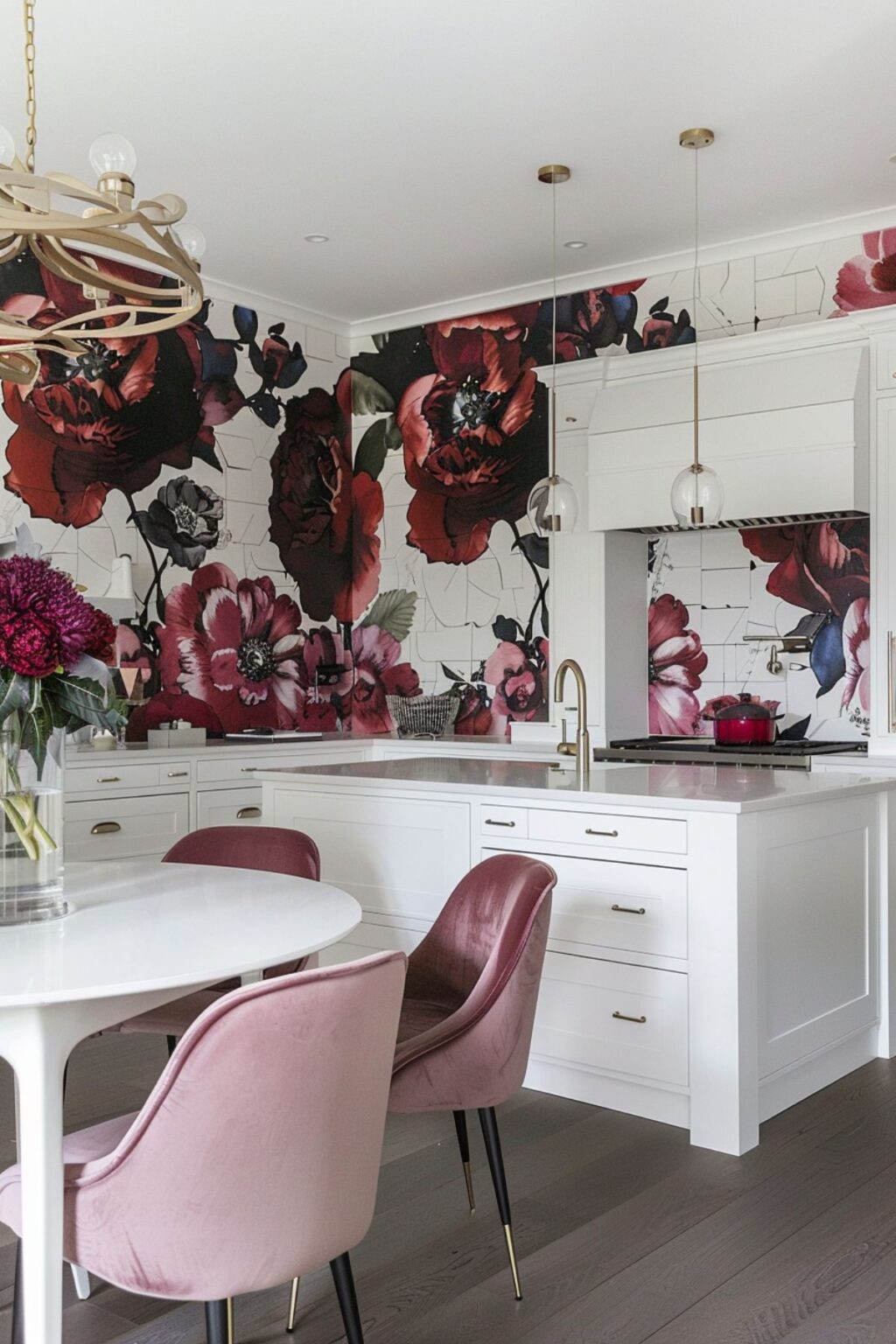 Bold Floral Walls: Add Drama to Your Kitchen Decor - Kitchen Informant