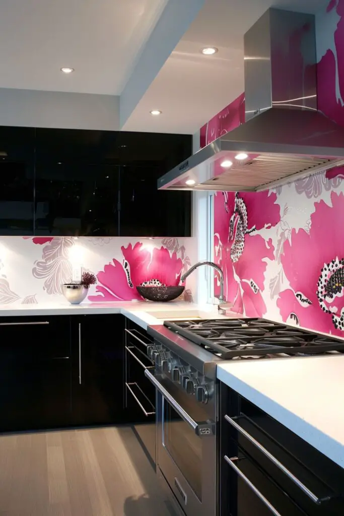 Bold Floral Walls: Add Drama to Your Kitchen Decor - Kitchen Informant