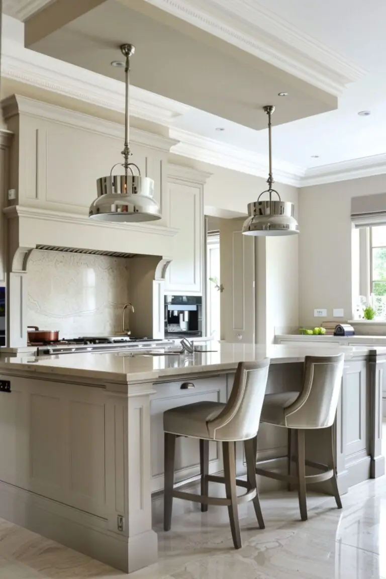 Glam Greige Kitchens: How to Add Metallic Accents and More - Kitchen ...