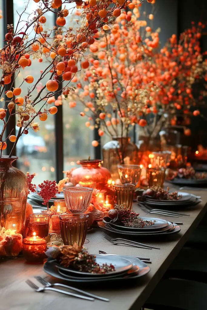 Charming Fall Table Settings for Your Kitchen Dining Area