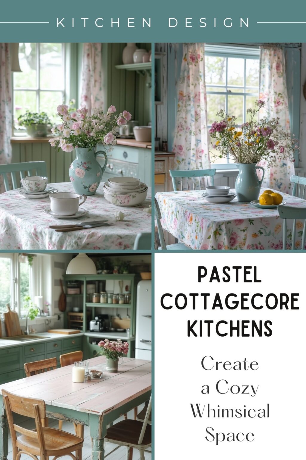 Pastel Colors in a Cottagecore Kitchen