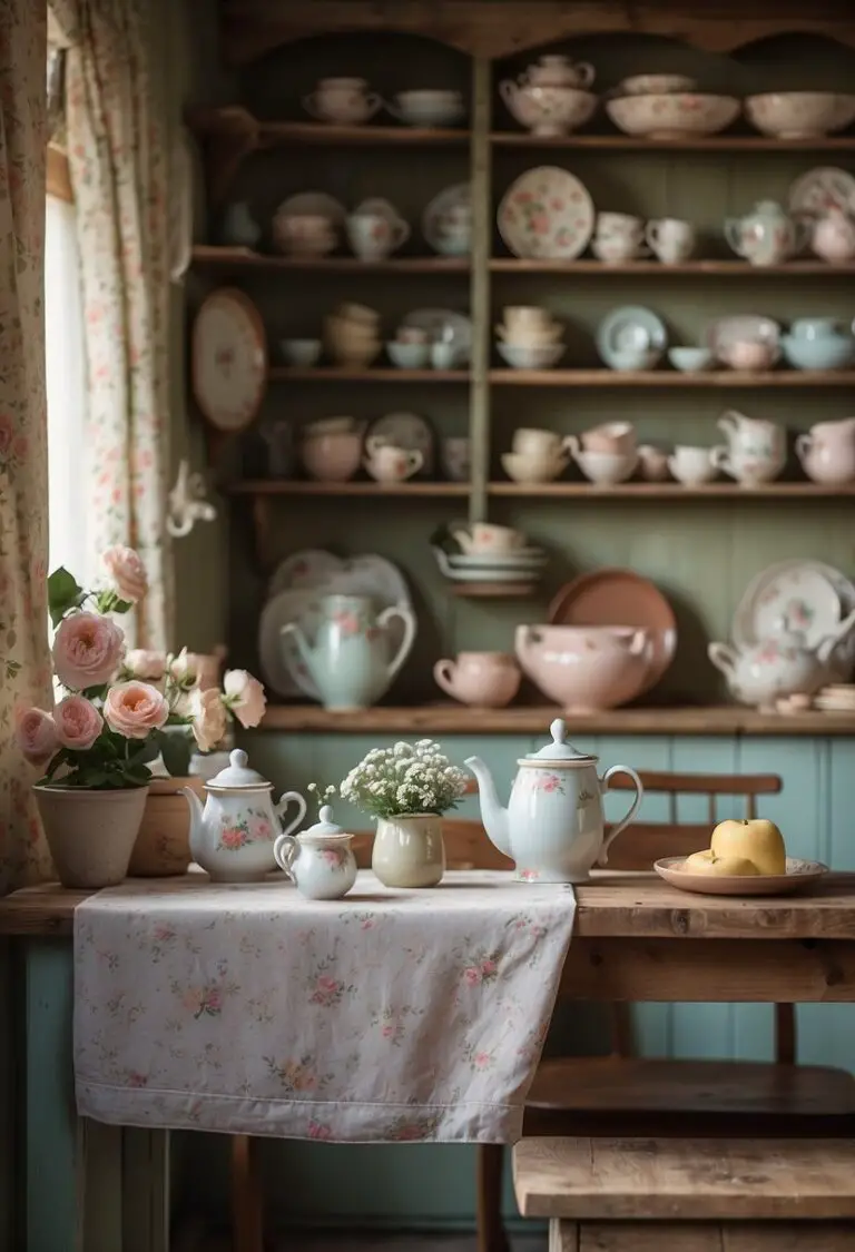 Pastel Colors in a Cottagecore Kitchen