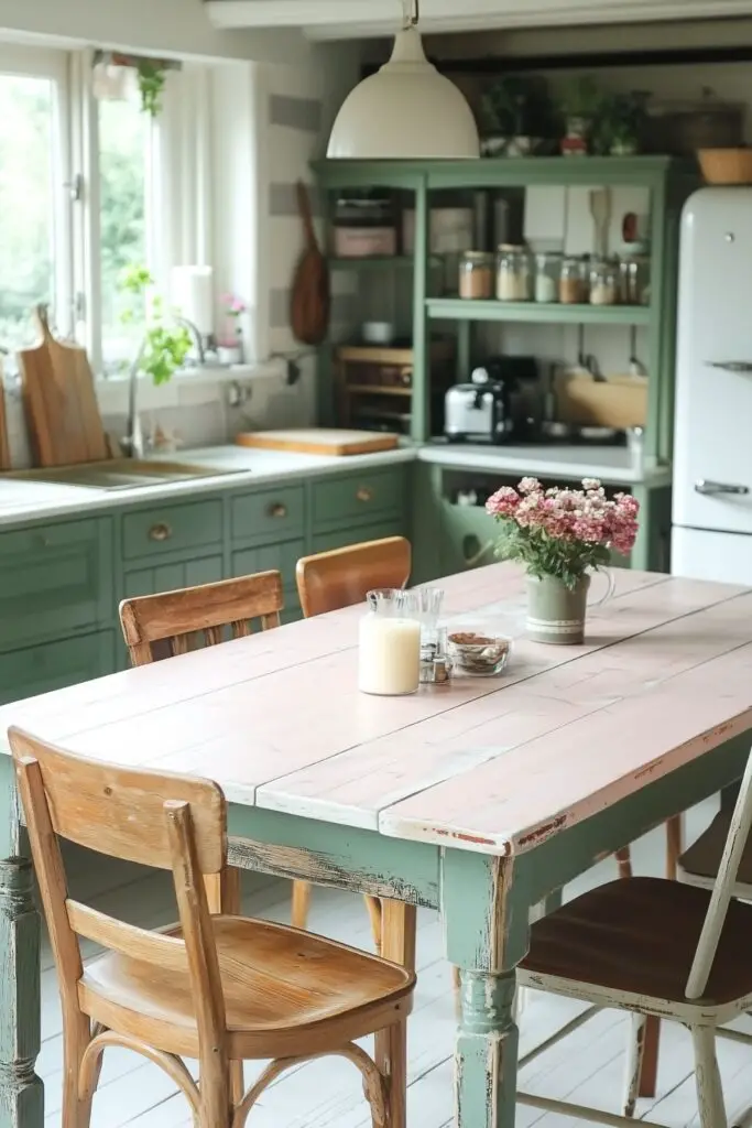 Pastel Colors in a Cottagecore Kitchen
