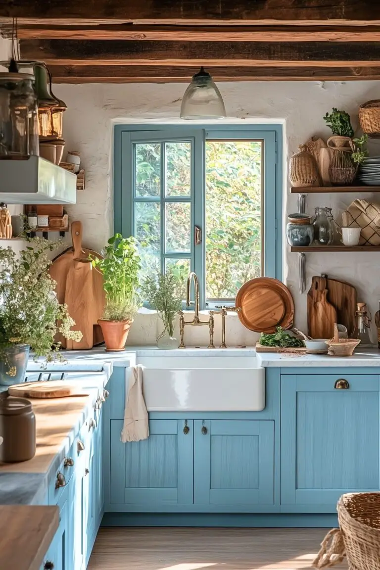 Pastel Colors in a Cottagecore Kitchen