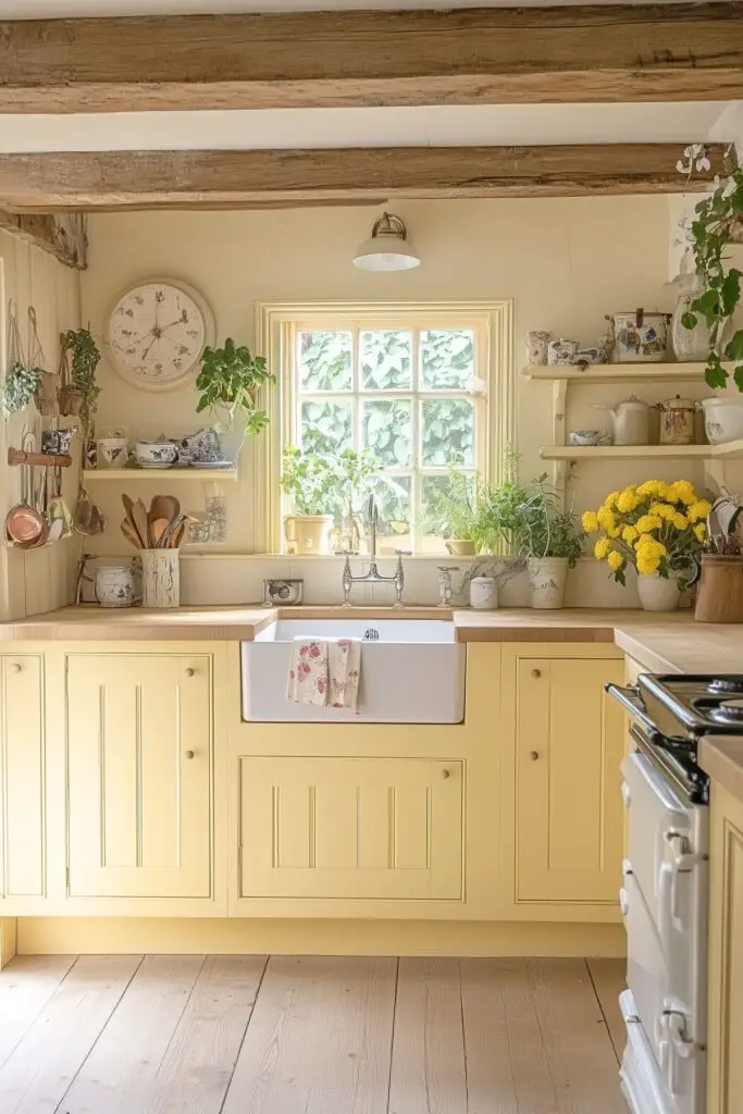 Pastel Colors in a Cottagecore Kitchen