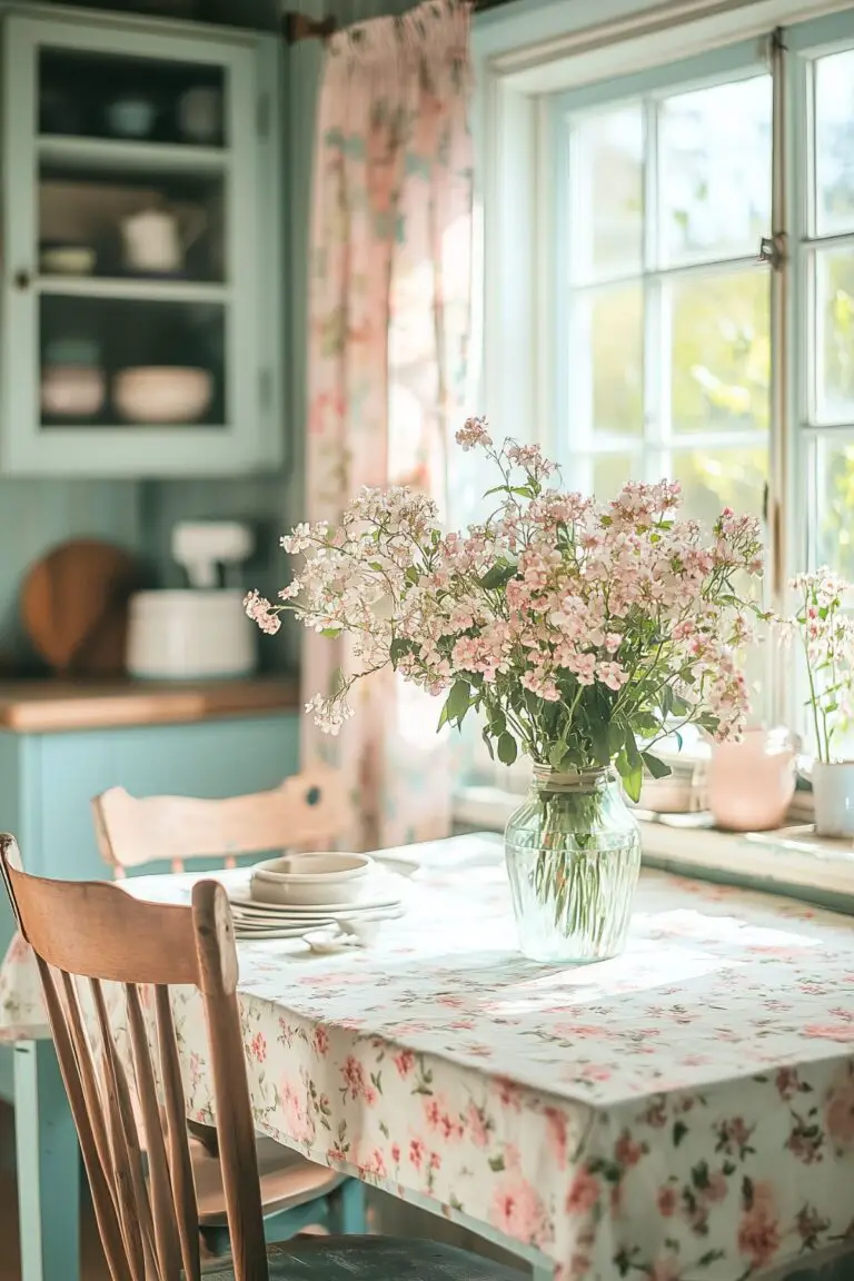 Pastel Colors in a Cottagecore Kitchen