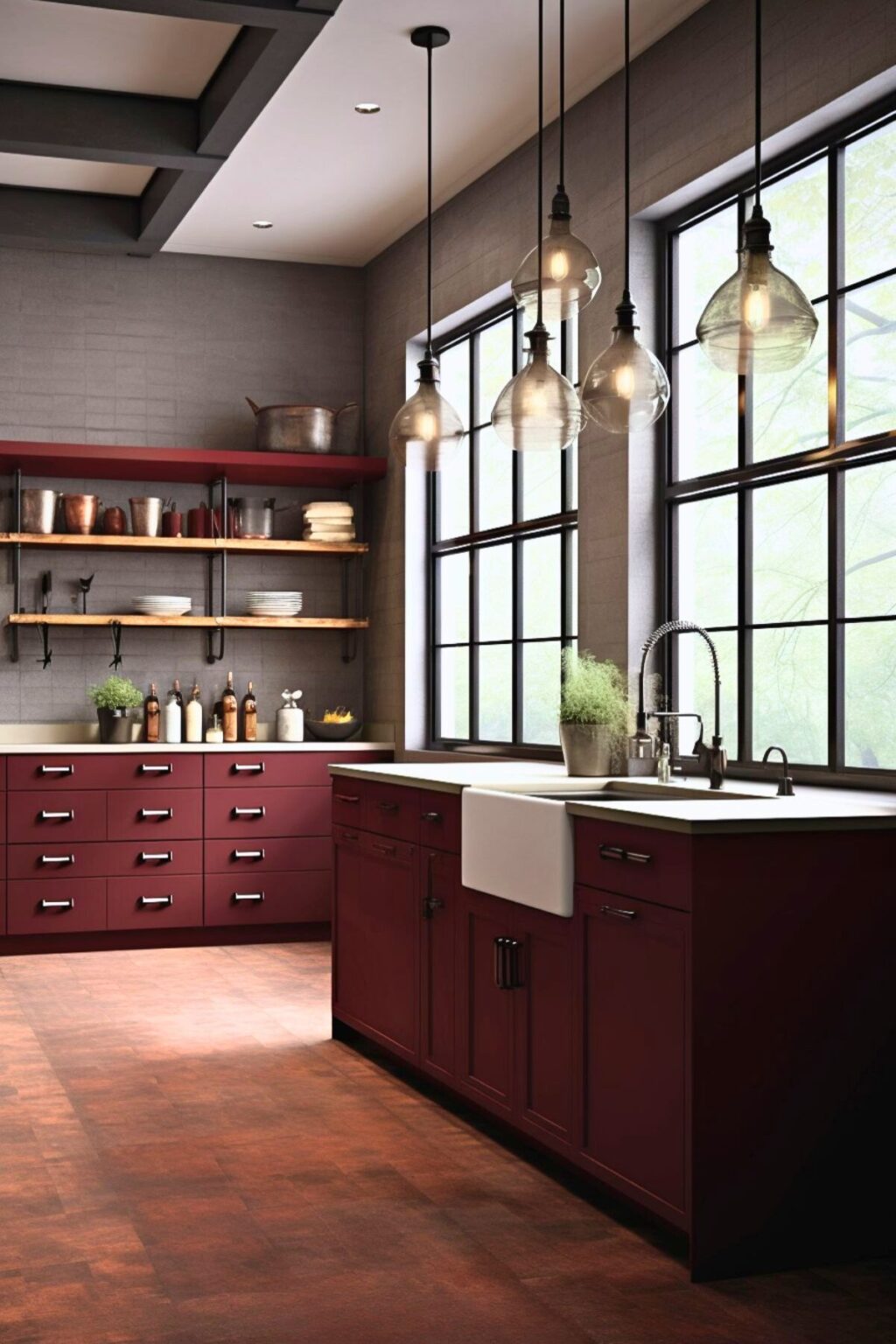 45 Stunning Burgundy Kitchens to Inspire You - Kitchen Informant