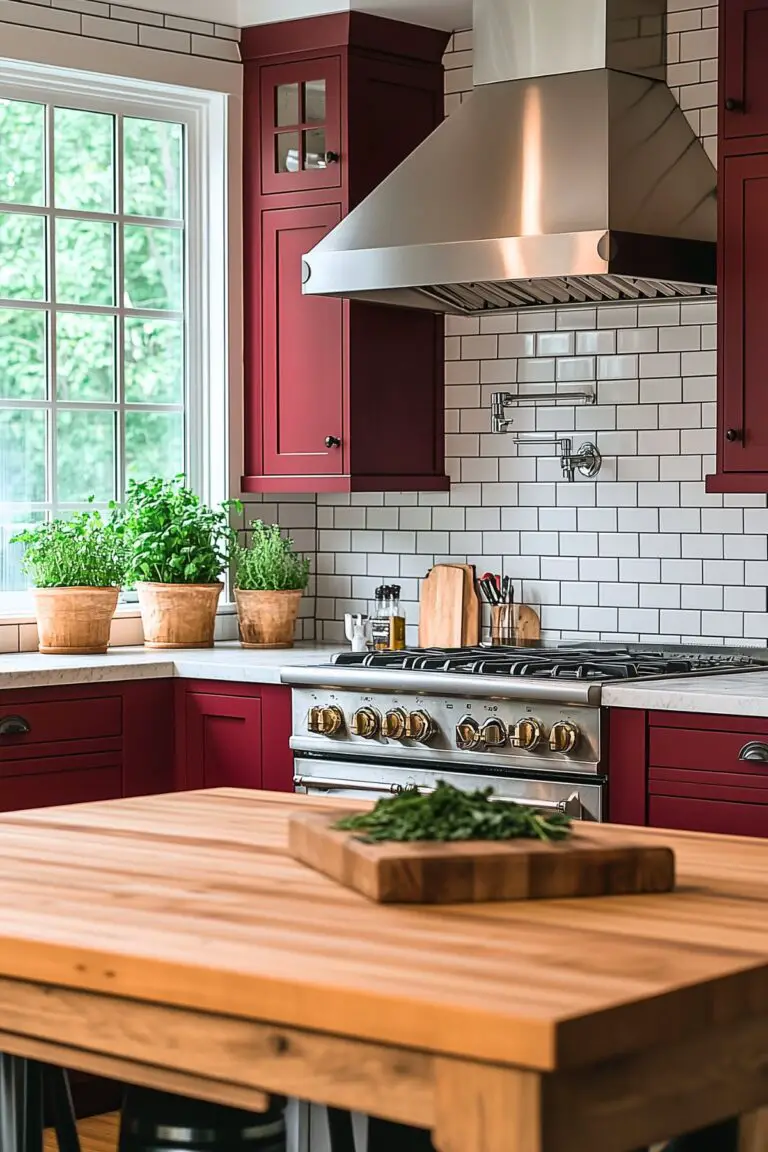 45 Stunning Burgundy Kitchens to Inspire You - Kitchen Informant