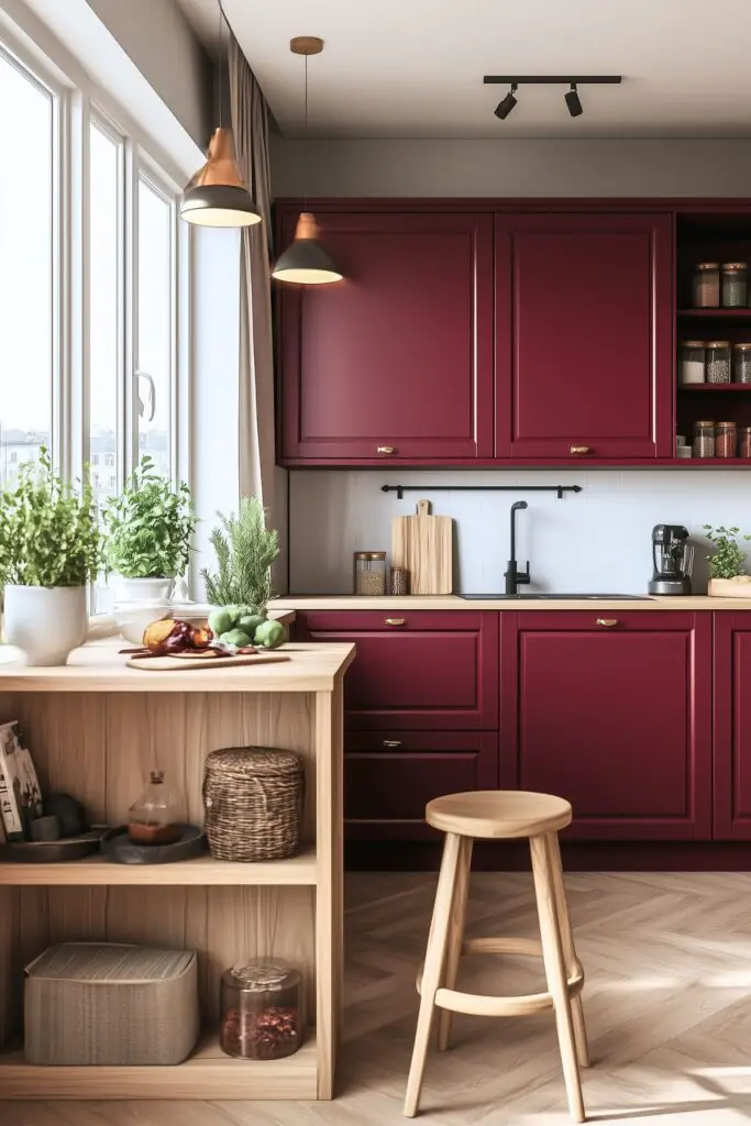 45 Stunning Burgundy Kitchens to Inspire You - Kitchen Informant