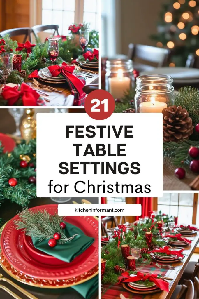 Festive Table Settings for Your Christmas Kitchen - Kitchen Informant