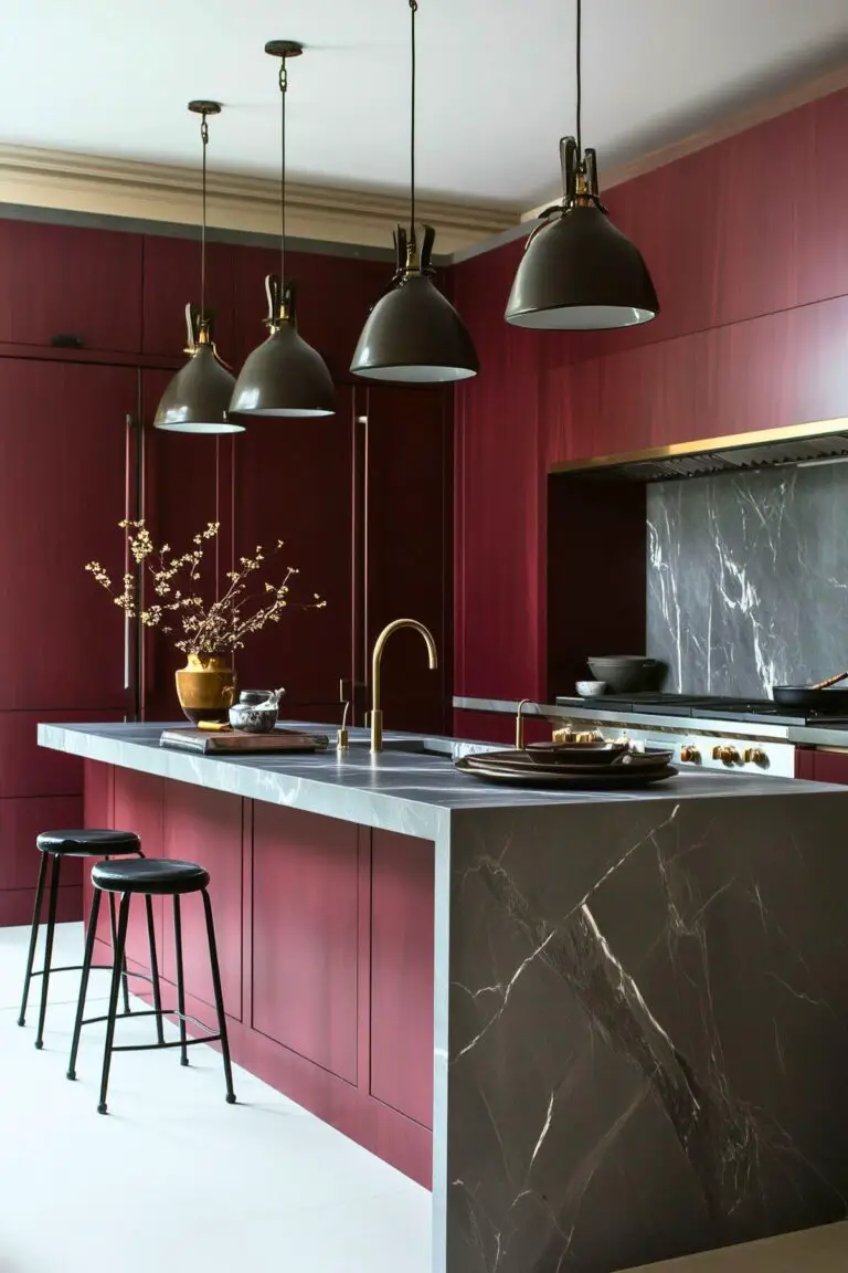 45 Stunning Burgundy Kitchens to Inspire You - Kitchen Informant