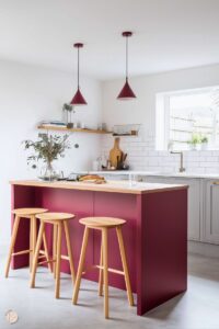 Burgundy Kitchen Islands That Steal the Spotlight - Kitchen Informant