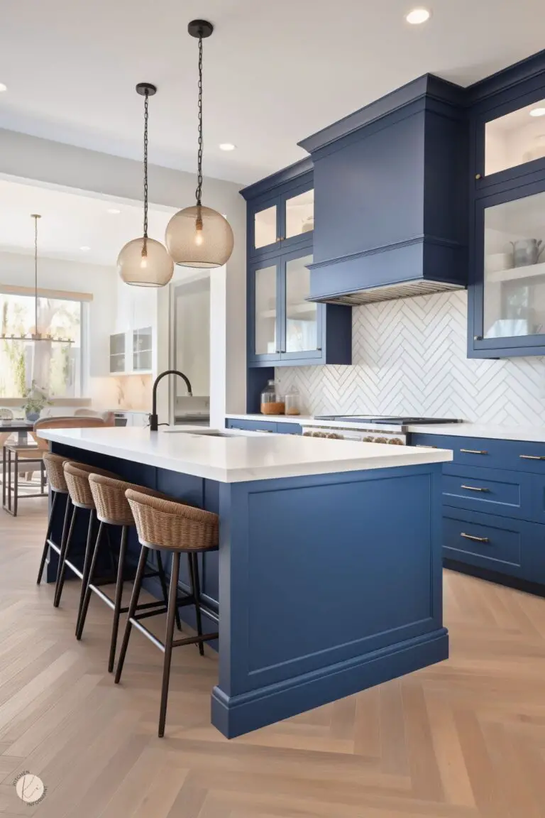 25 Rustic Navy Blue Kitchens - Kitchen Informant