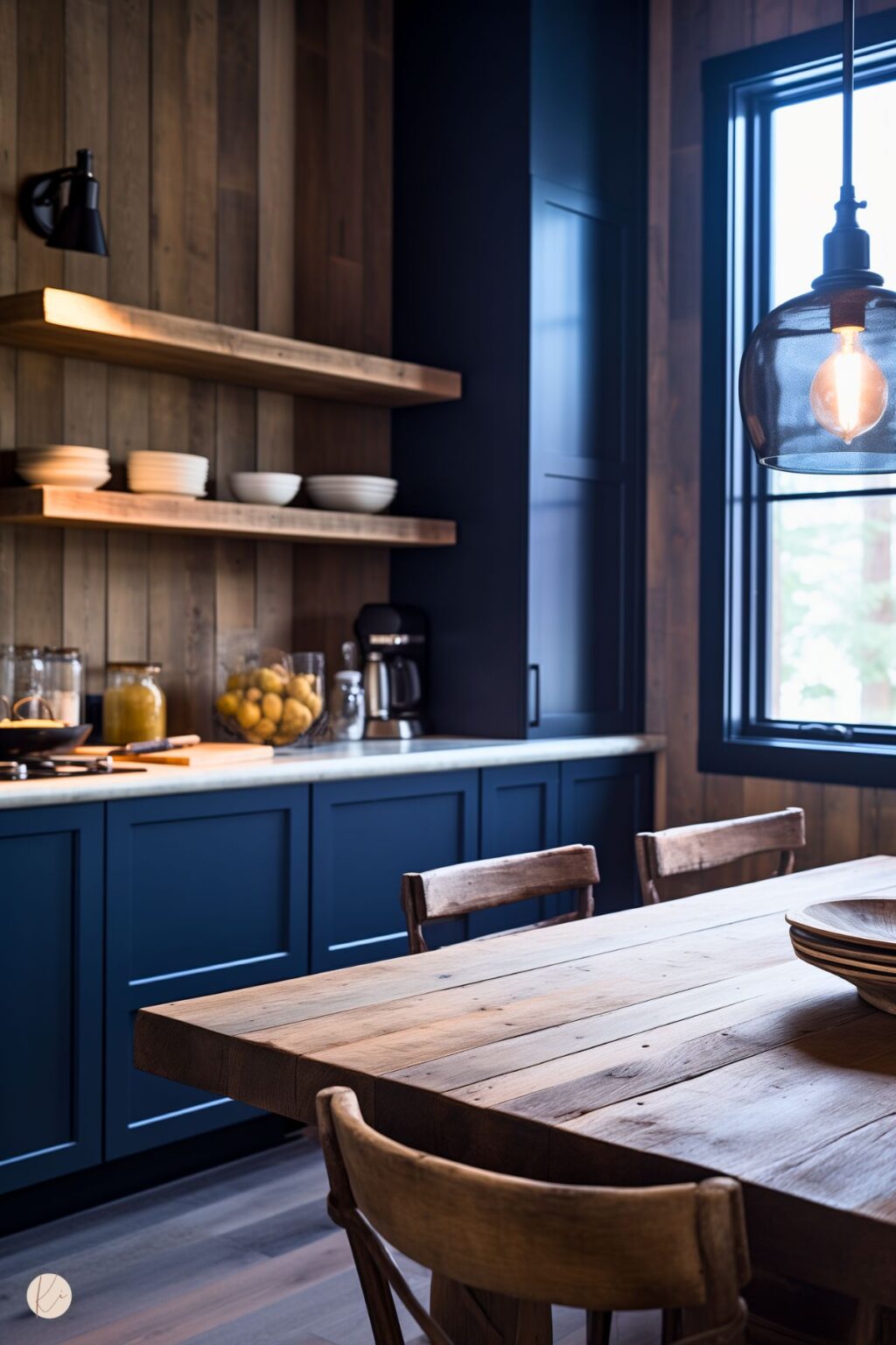 25 Rustic Navy Blue Kitchens - Kitchen Informant