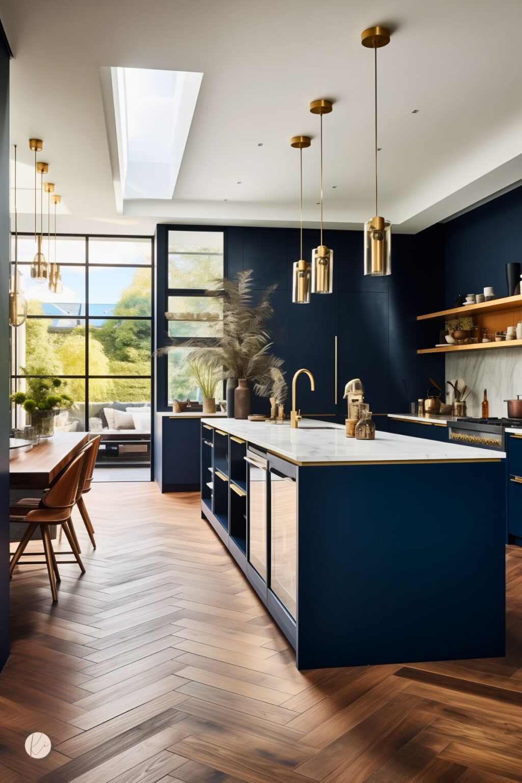 Navy Blue and Natural Wood: The Perfect Duo for Stylish Kitchens ...