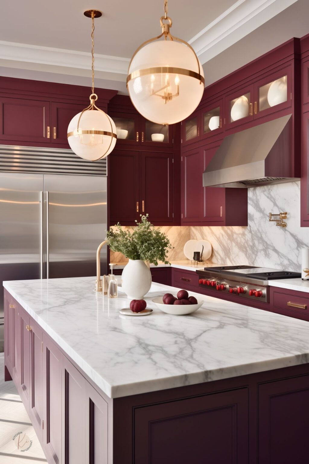 Burgundy and White Kitchen Ideas for a Classic Look - Kitchen Informant