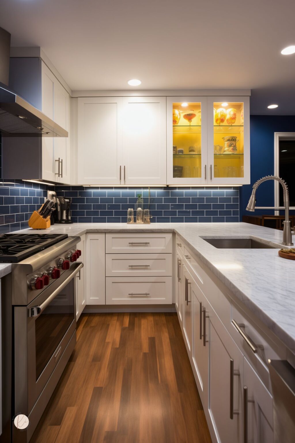 Navy Blue Backsplashes in Kitchen Design - Kitchen Informant