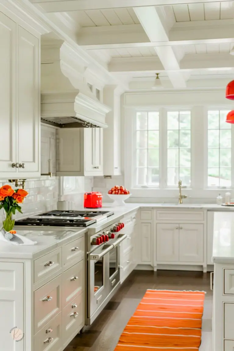 White Kitchens with a Pop of Color (Creative Ideas) - Kitchen Informant