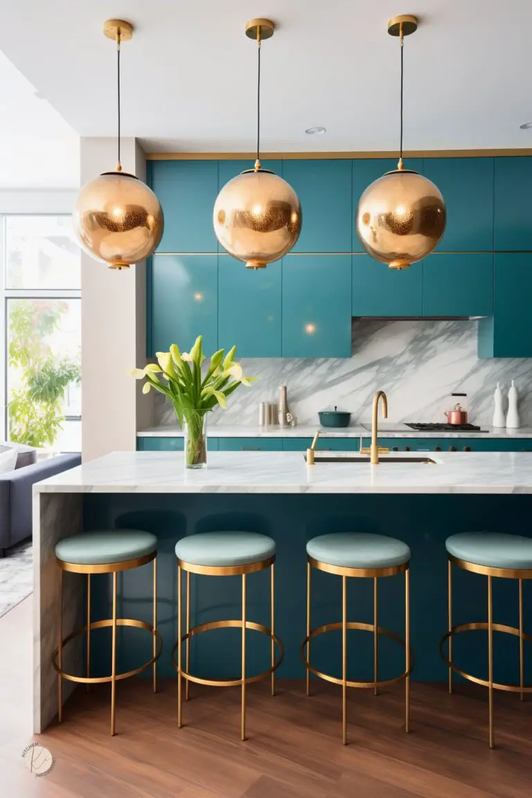 Teal and Brass Kitchens: A Stylish and Modern Combination - Kitchen ...