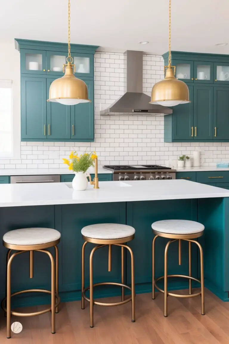 Teal and Brass Kitchens: A Stylish and Modern Combination - Kitchen ...
